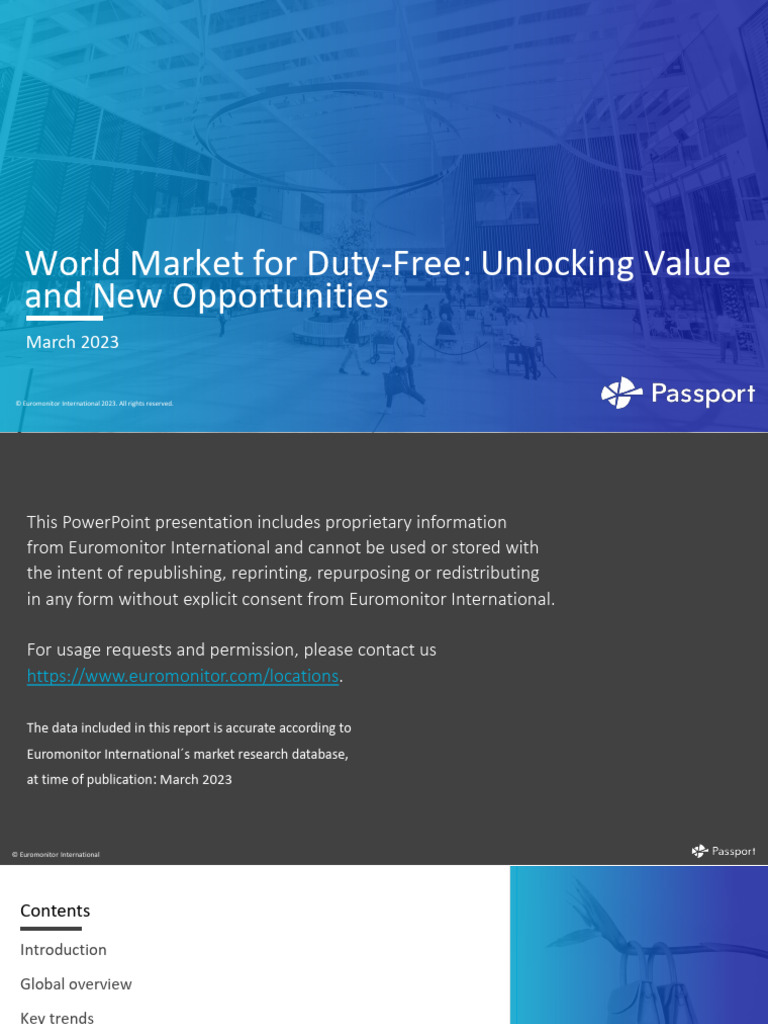 World Market For DutyFree Unlocking Value and New Opportunities | PDF ...