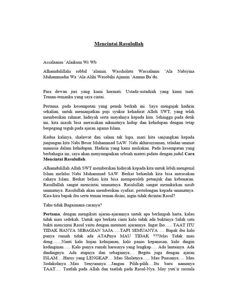 Contoh Teks Pidato | PDF