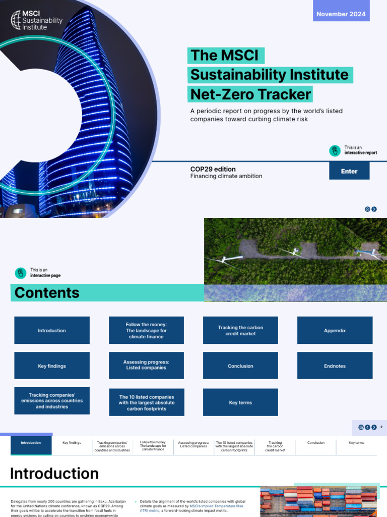 2024 November MSCI Net Zero Tracker 111124 3 | PDF | Climate Change Mitigation | Climate Change