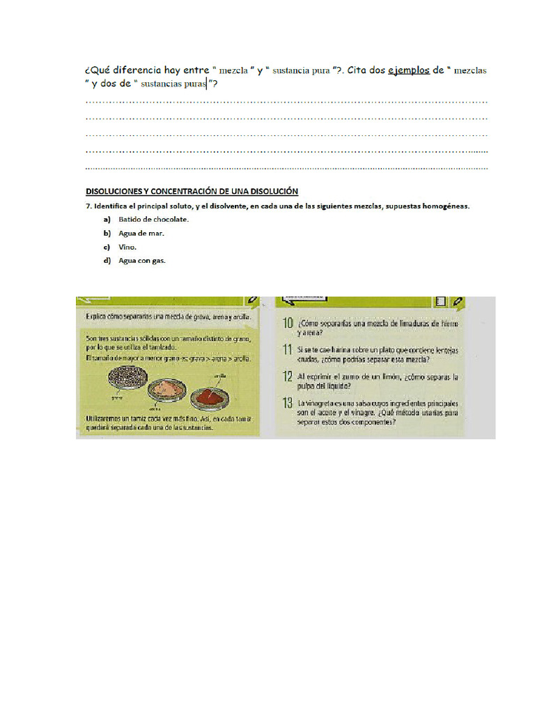 ejercicios del tema 3 mezclas y disoluciones | PDF