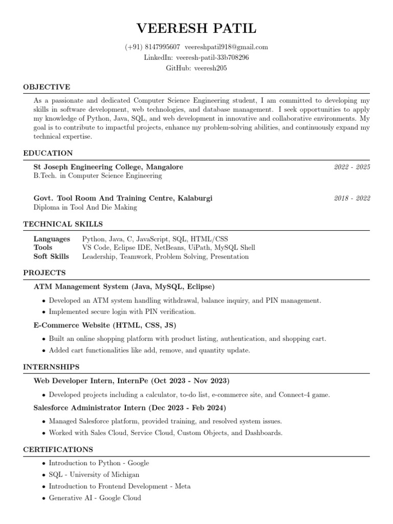 Veeresh Resume1 | PDF