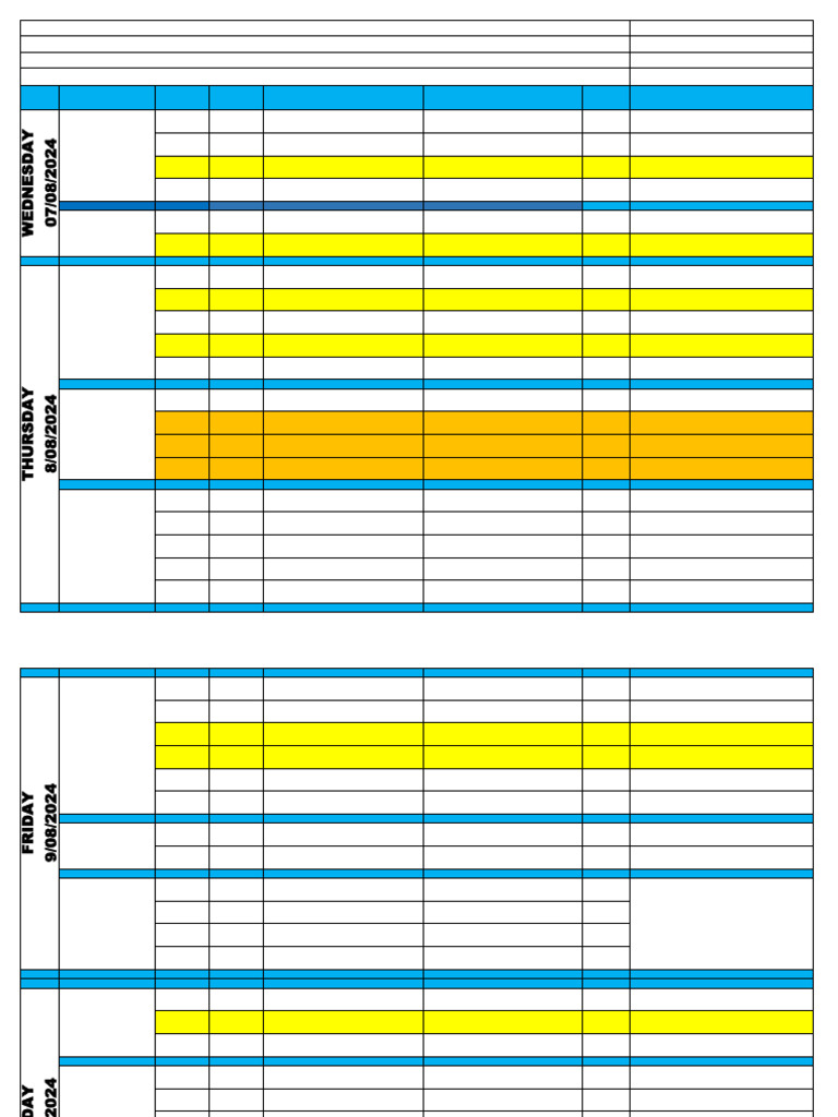 Education May - August Examination Timetable - XLSX Draft One | PDF | Mathematics