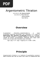 Argentometric Titrations | PDF | Titration | Chemistry