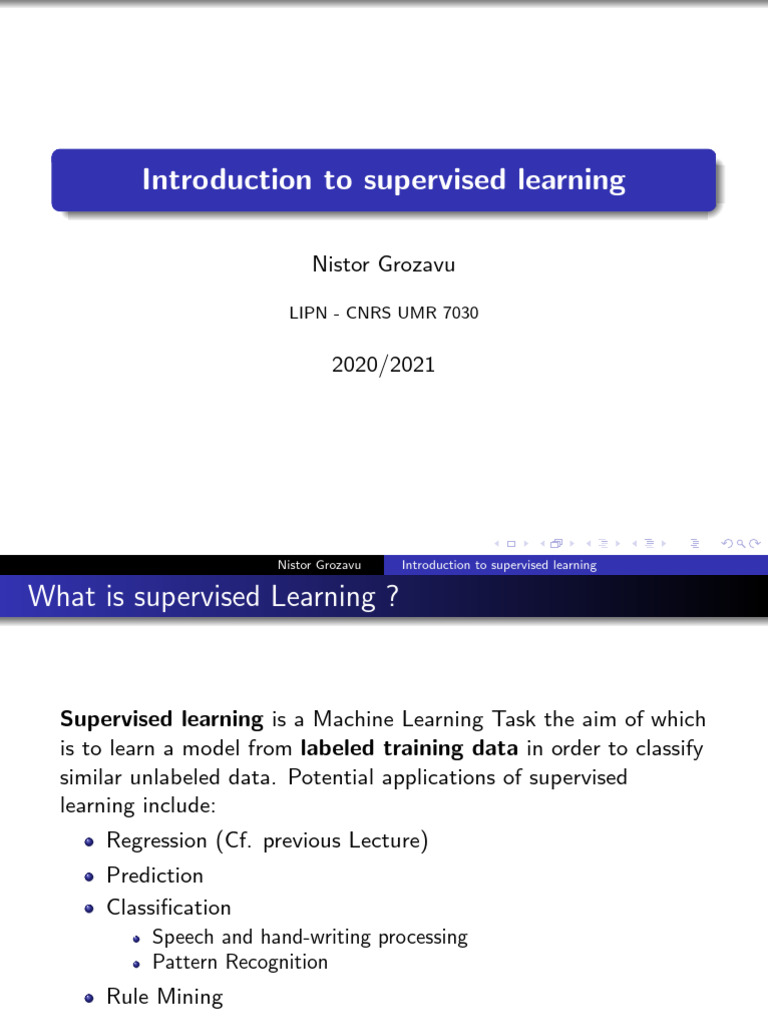 DataScienceIntro CM ML - Compressed | PDF | Statistical Classification ...