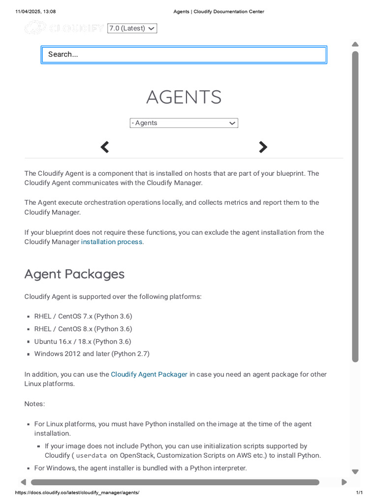 Cloudify Agent Installation Guide Pdf