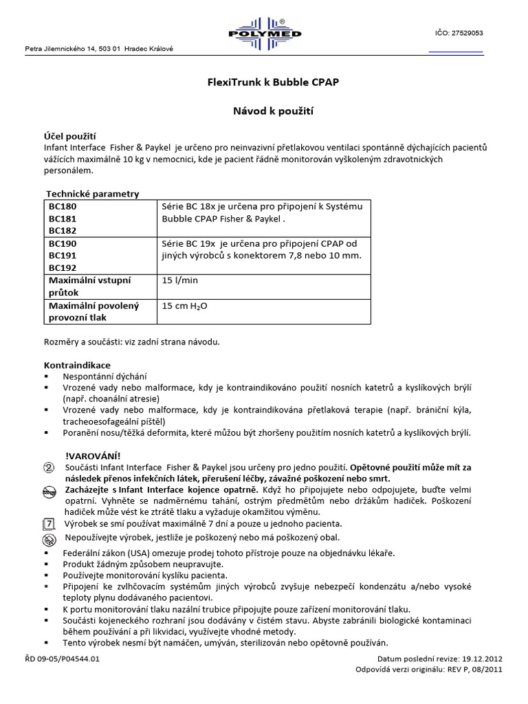 FlexiTrunk K Bubble CPAP | PDF