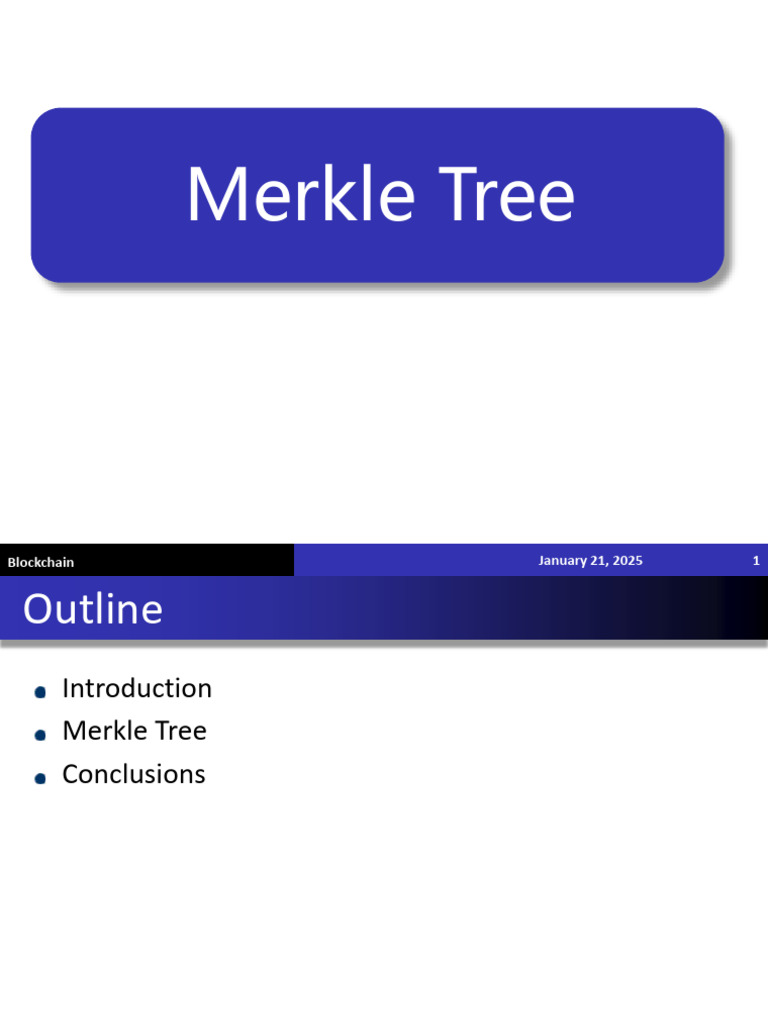 Lecture 8 Merkle Tree | PDF | Computing | Computer Science