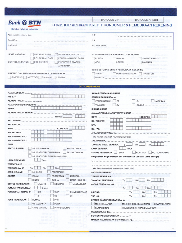 Form Aplikasi KPR | PDF