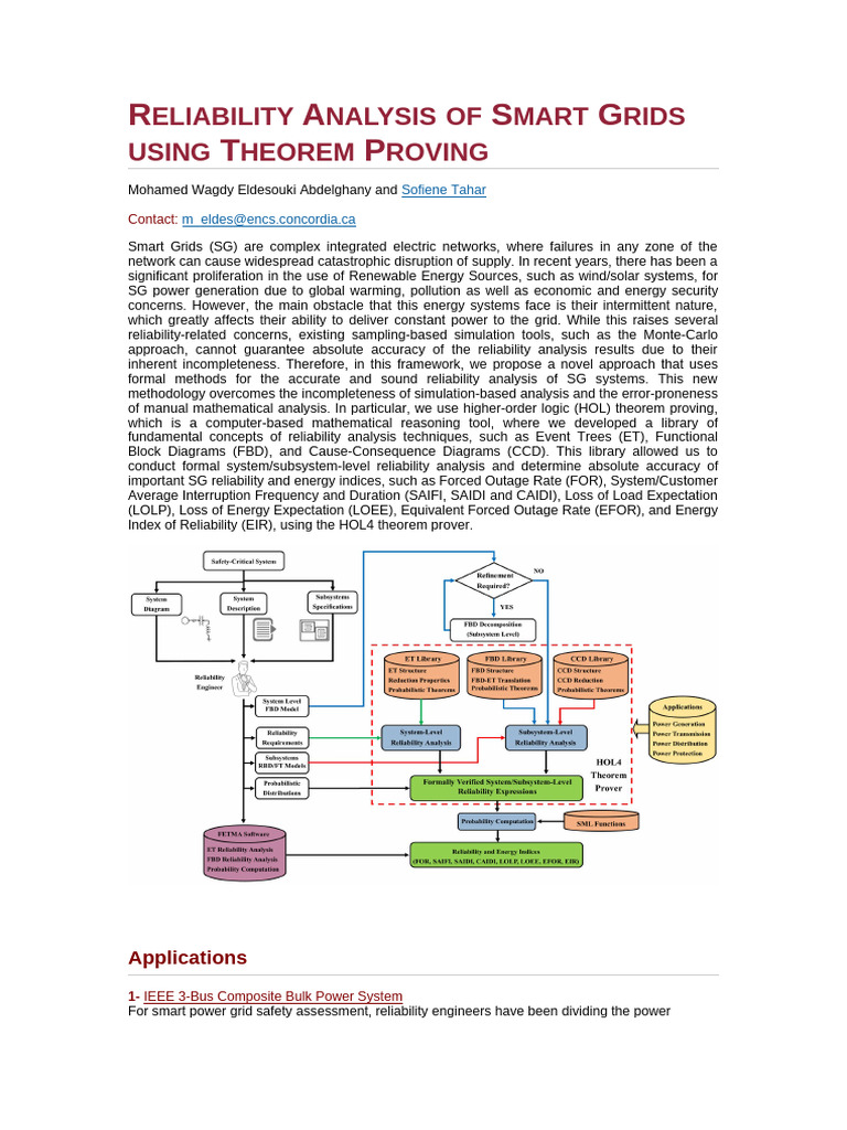 Reliability Analysis of Smart Grids using Theorem | PDF | Electrical Grid | Smart Grid