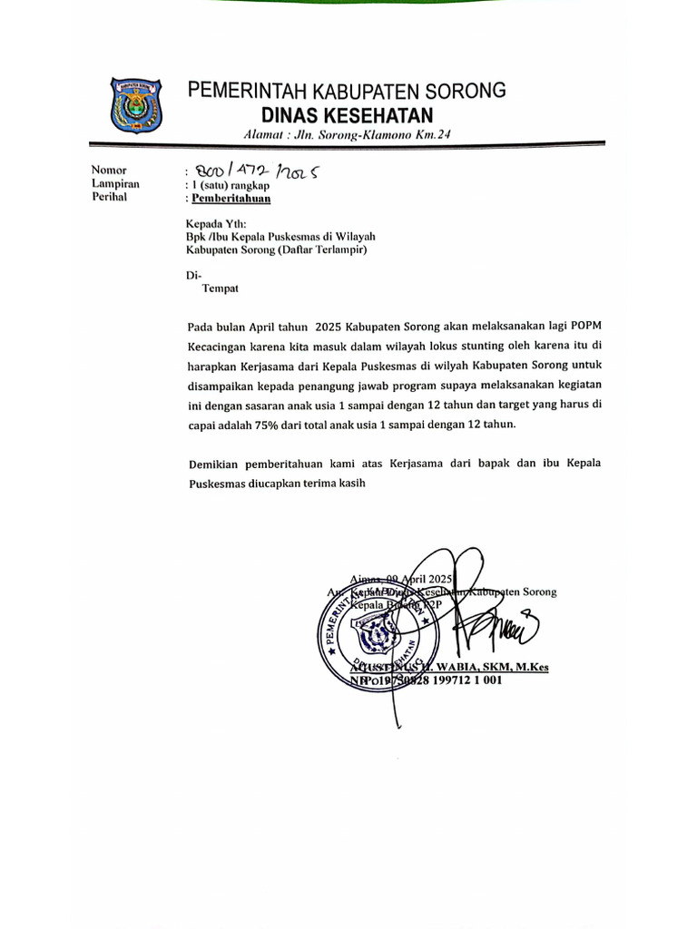 Popm Kecacingan | PDF