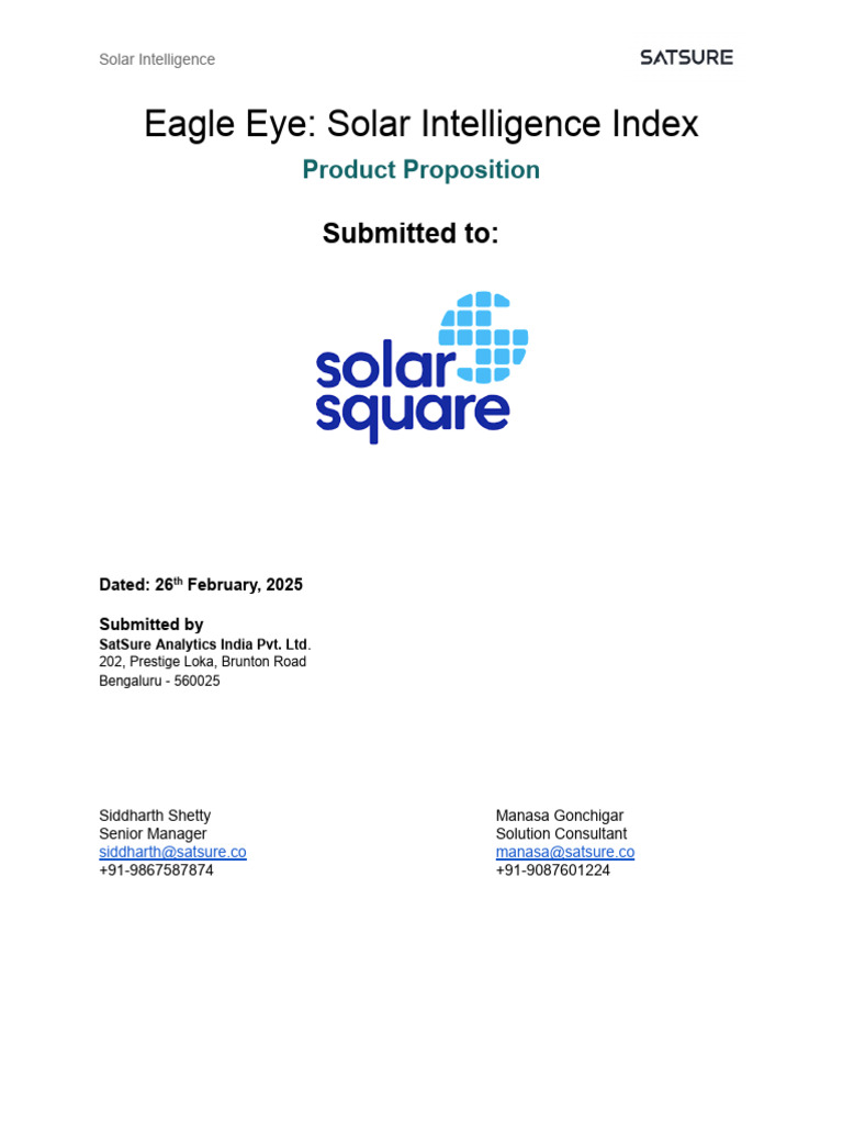 Eagle Eye_Metrics and Solution framework (1) | PDF | Renewable Energy | Analytics