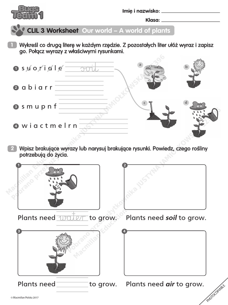 BT1_CLIL_3_PB_Worksheet | PDF
