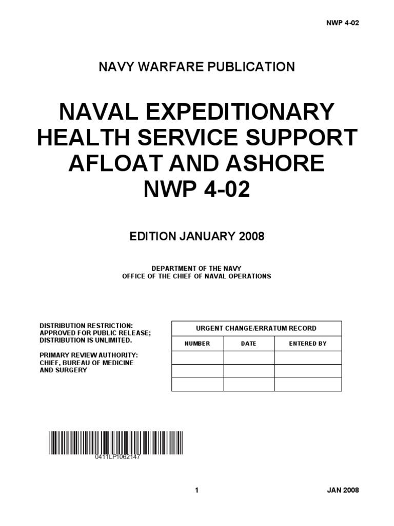 NWP 4-02 - Jan08 | PDF | United States Navy | Emergency Department