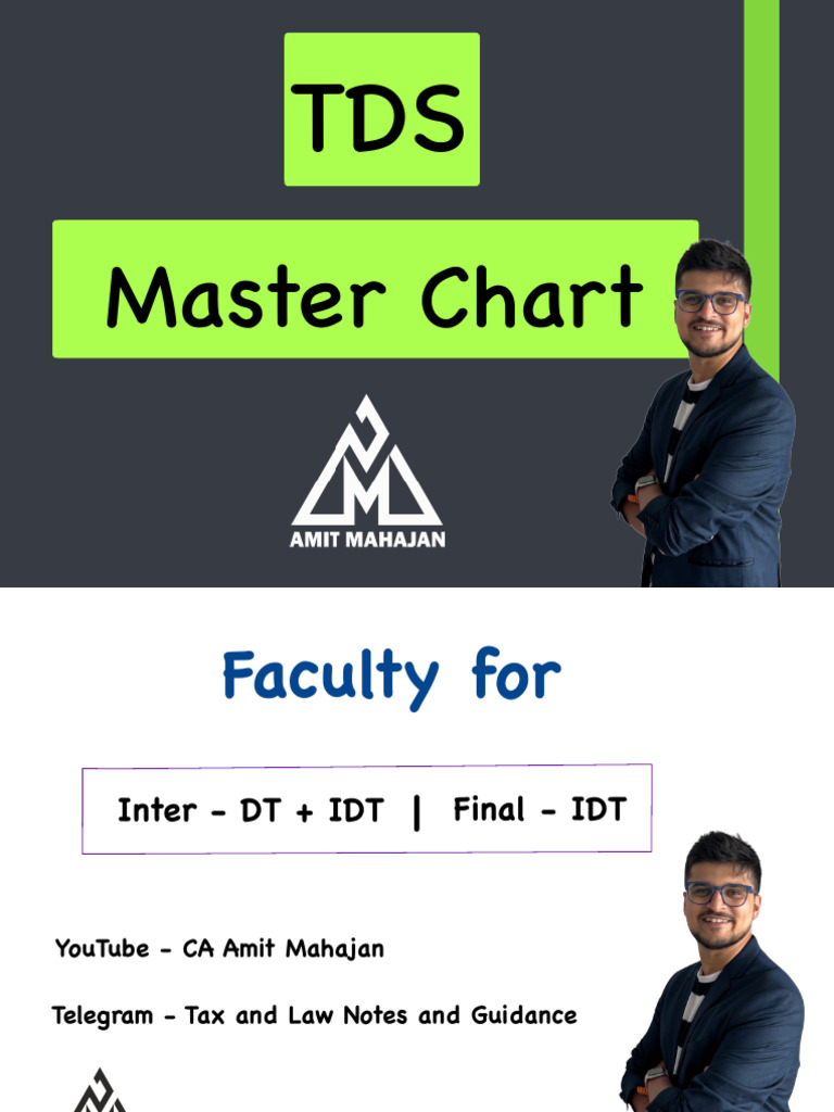 TDS Master Chart for Faculty & Taxation | PDF