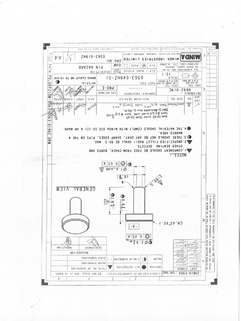 Pin Hazard Drawing | PDF
