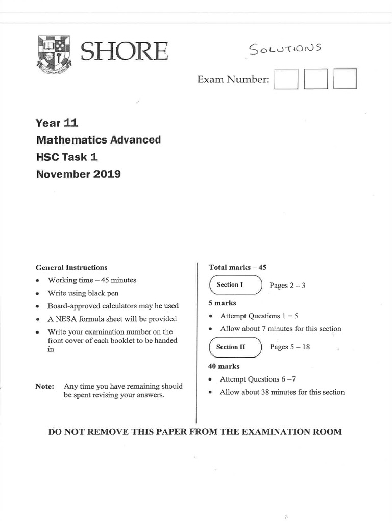 Task 4 HSC Task 1 Solutions | PDF