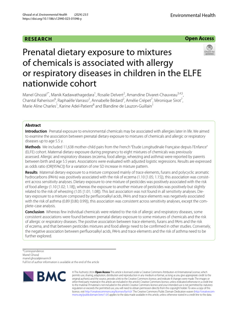 Association Between Chemical Exposures and Allergies - Immune ...