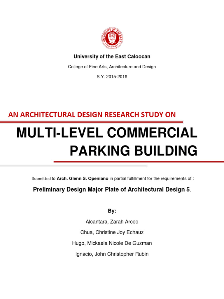 Multi-Level Parking Building Design Study | PDF | Parking | Metro Manila