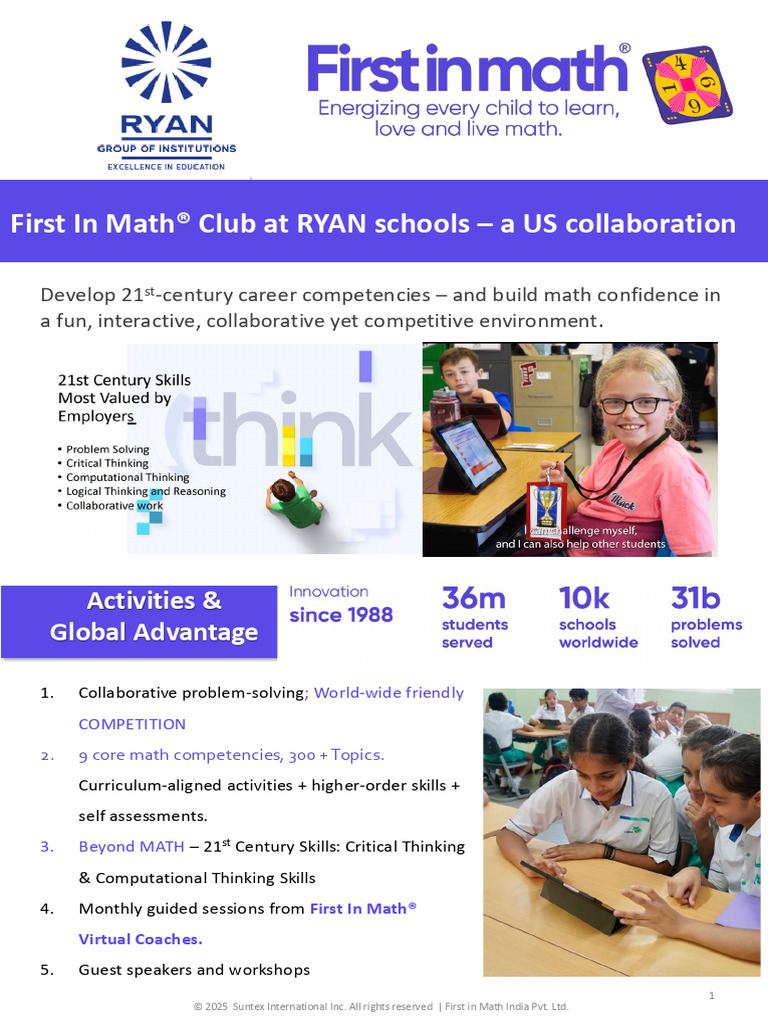 Ryan WEST - First in Math Parent Circular 2025 | PDF | Mathematics ...