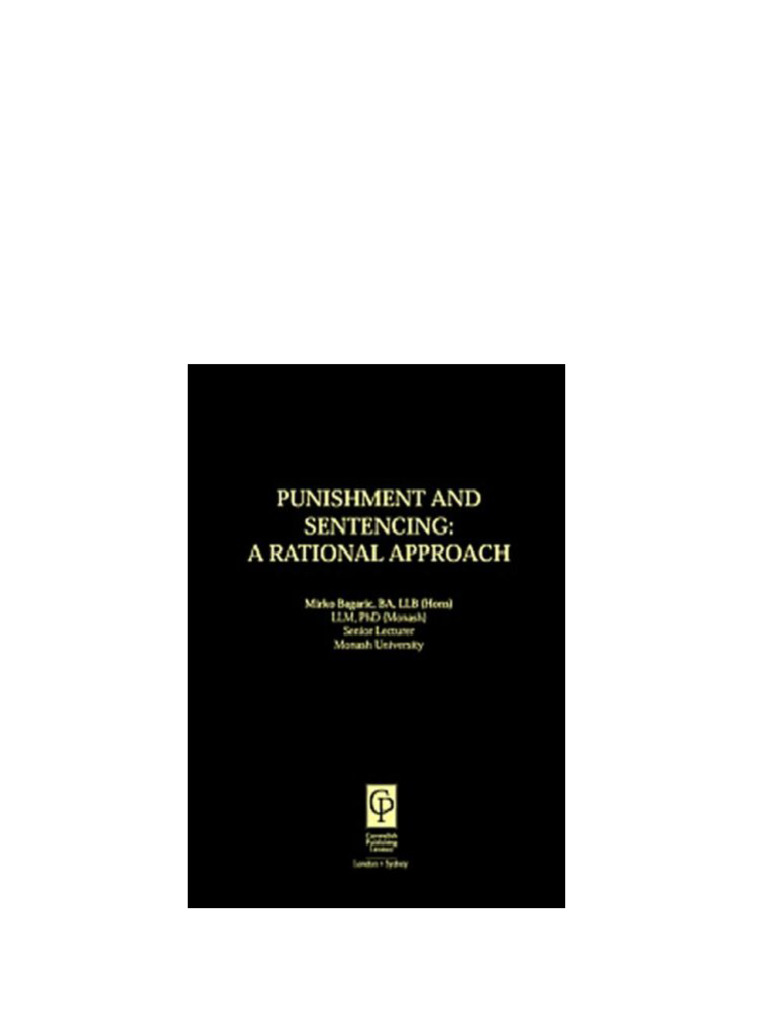 Punishment and Sentencing 1st Edition Mirko Bagaric pdf download | PDF ...