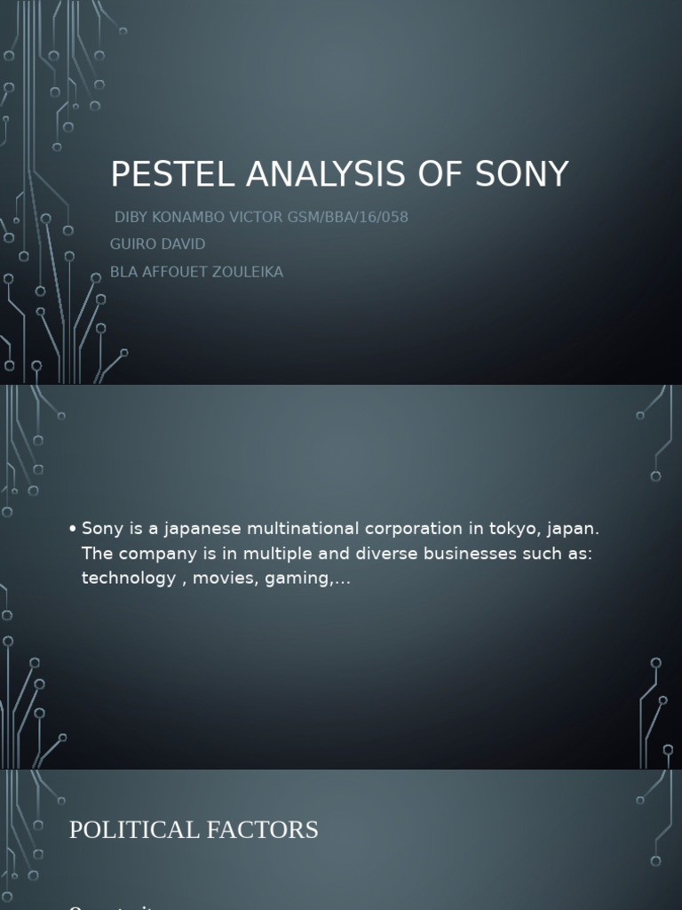 PESTEL Analysis of Sony Corporation | PDF