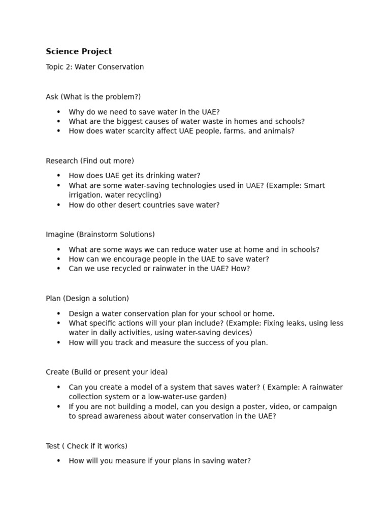 Water Conservation Project Guide | PDF