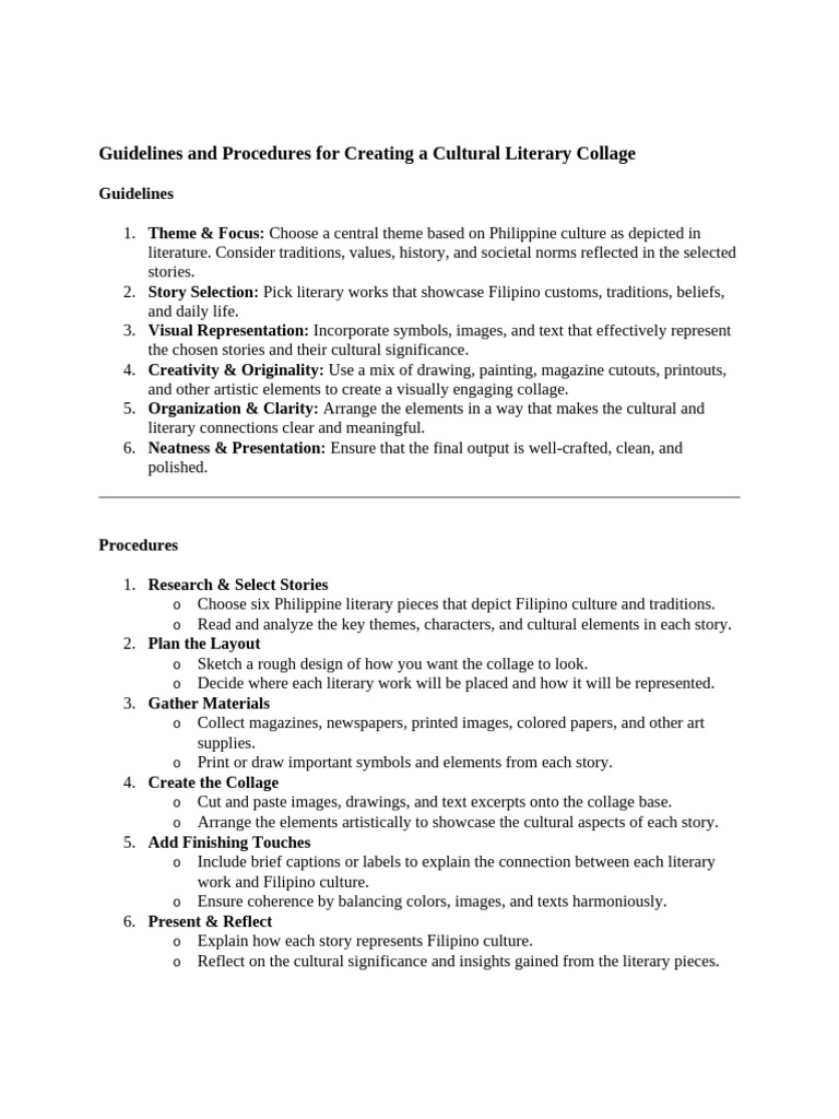 Literary Collage | PDF