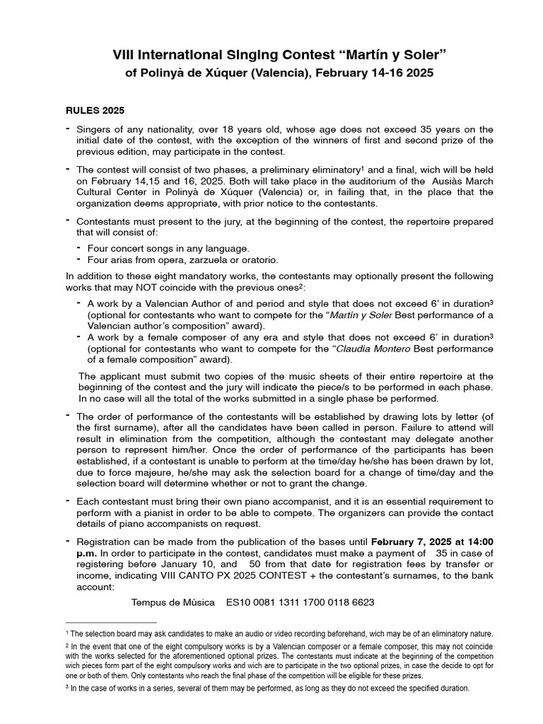 Rules-Singing-Contest-2025 | PDF