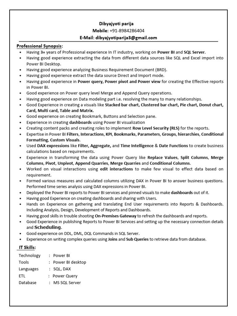 Dibya Jyoti Parija Bi 2 PDF | PDF | Microsoft Sql Server | Databases