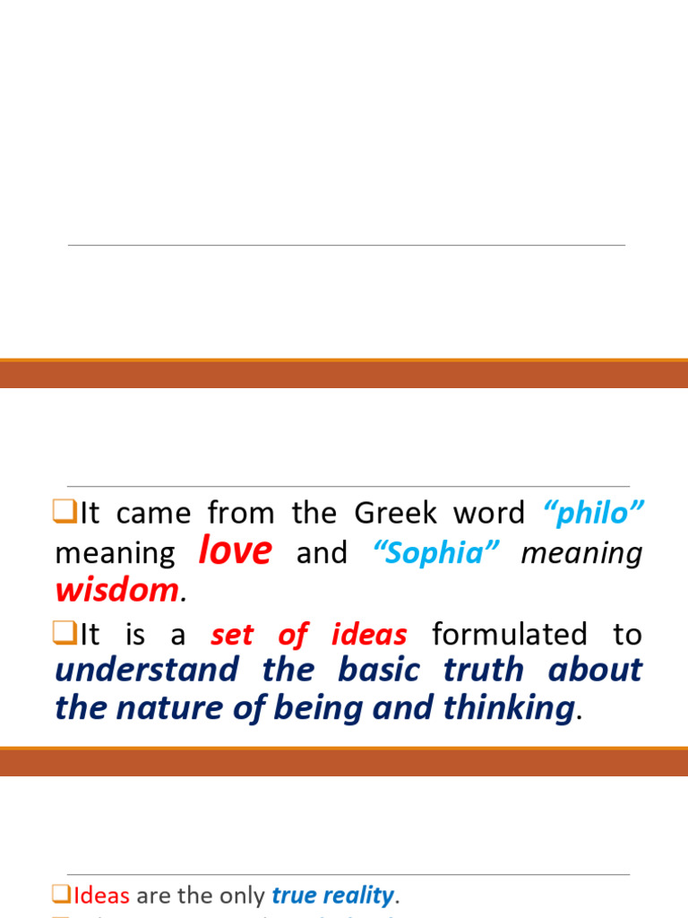 Educ - 202 - Lesson1 - Philosophical Thoughts On Education | PDF ...