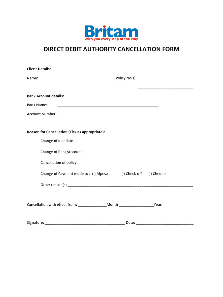 Dda Cancellation Form | PDF