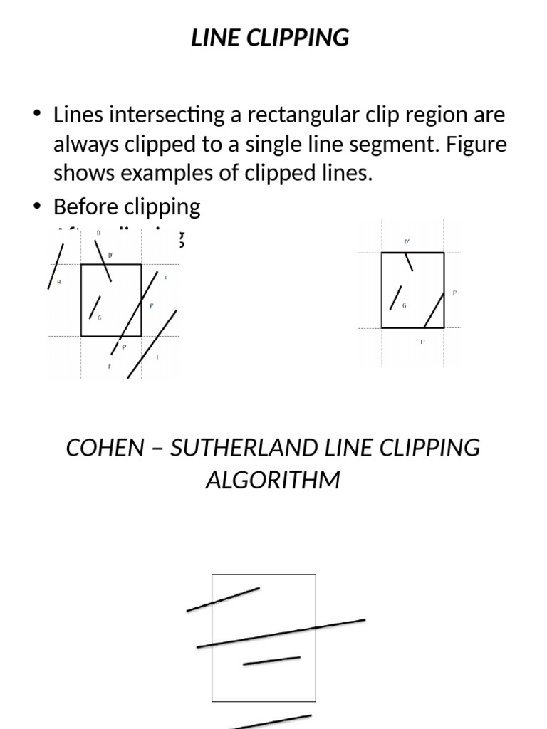 Cohen-Sutherland Line Clipping Explained | PDF | Vertex (Geometry ...