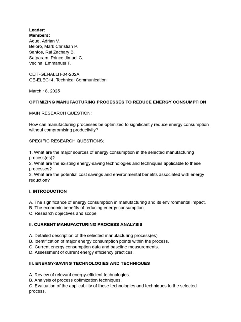 Recommendations for Reducing Energy Consumption | PDF | Energy ...