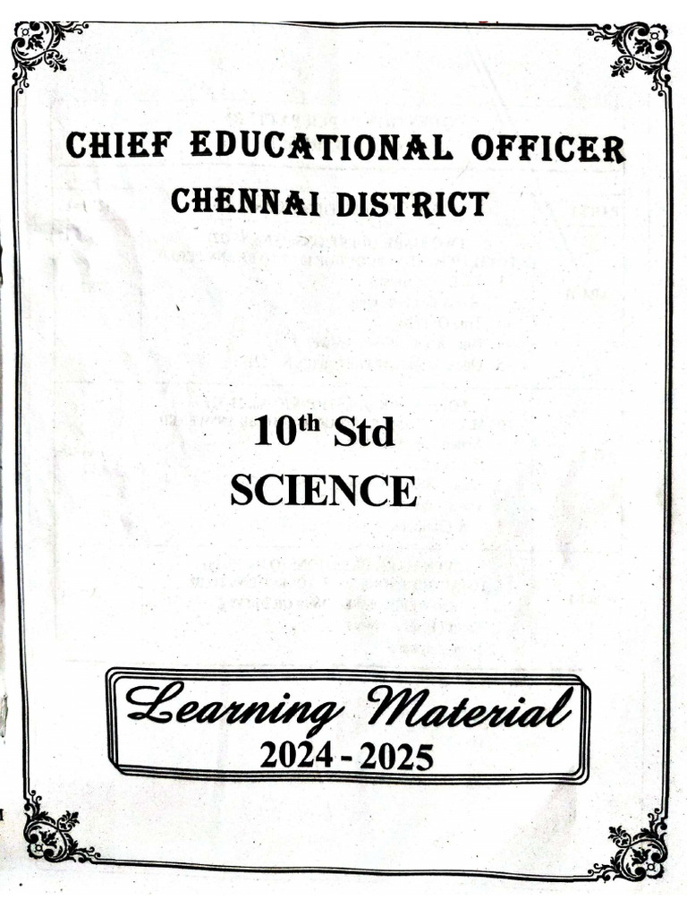 10th Science CEO (MLM) CH Dist | PDF