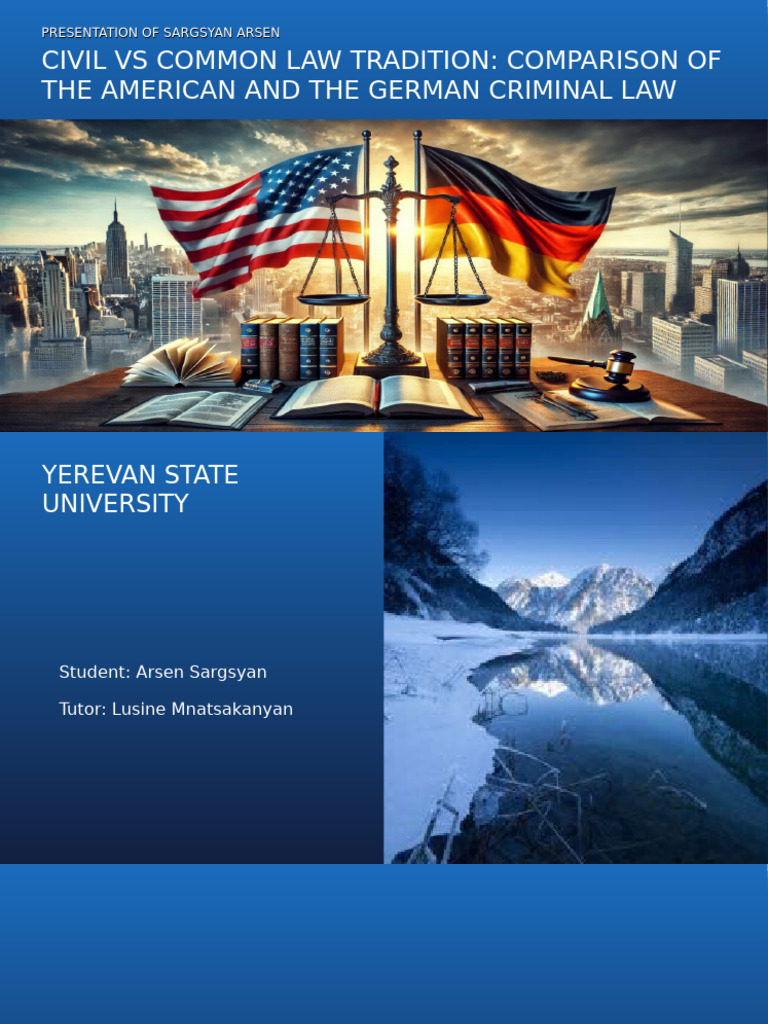 Civil vs Common Law: US & German Criminal Systems | PDF | Sentence (Law ...