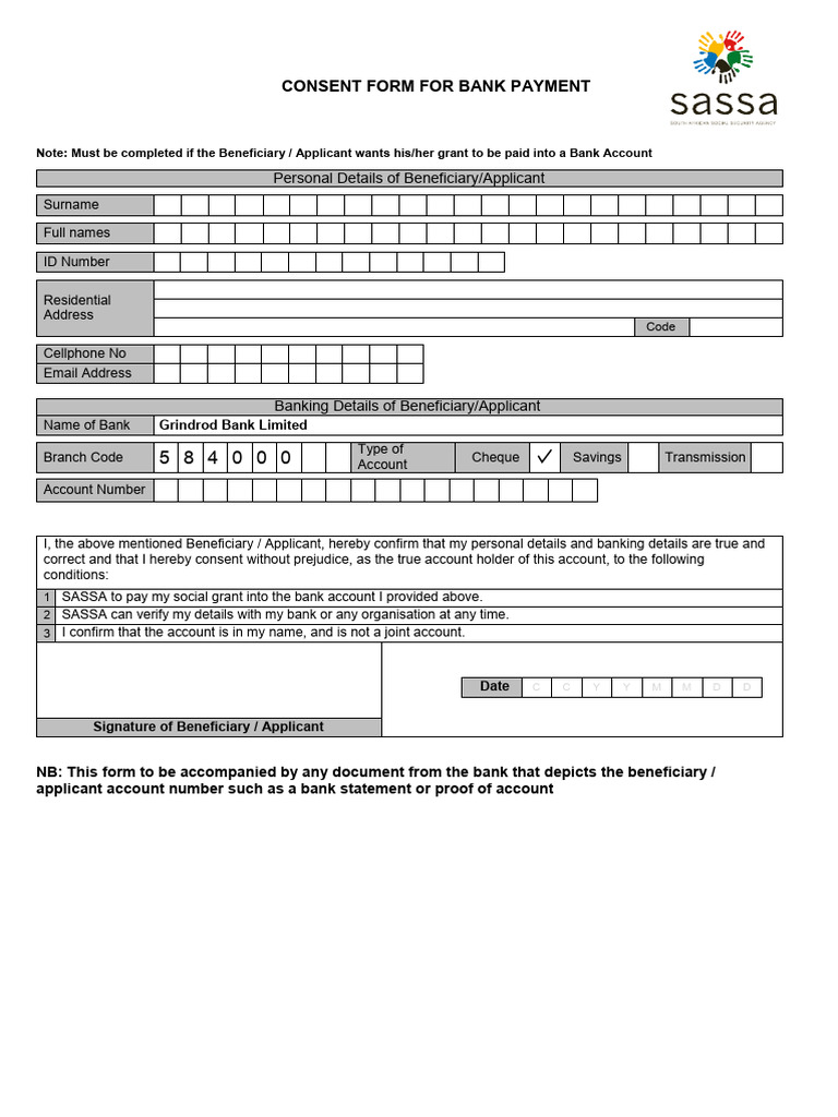 Bank Payment Consent Form | PDF