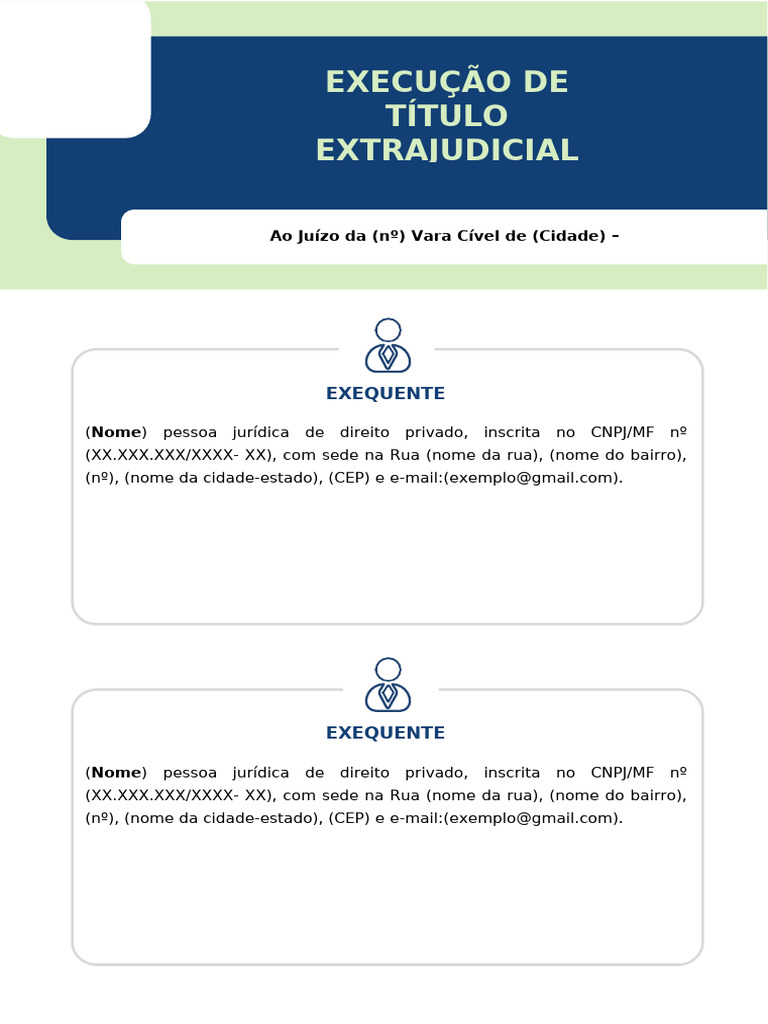 Ação de Execução de Título Extrajudicial | PDF | Confissão (jurídico ...