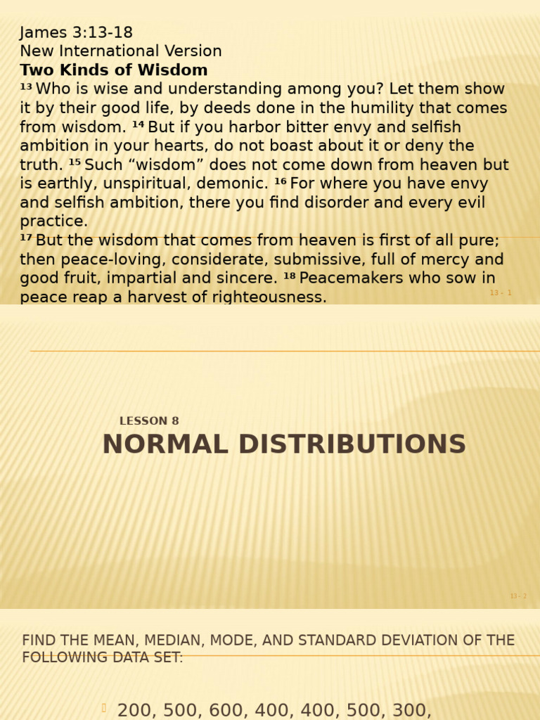 Wisdom and Normal Distribution Analysis | PDF | Probability ...