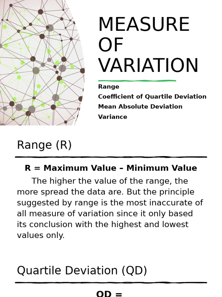 Measure of Variation | PDF | Standard Deviation | Variance