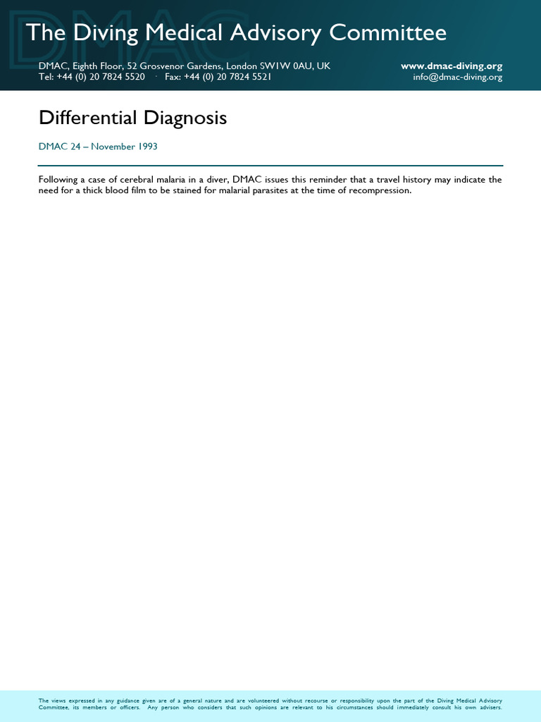 DMAC24 - Differential Diagnosis | PDF