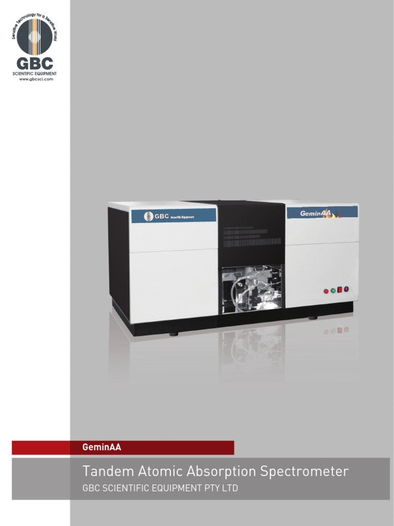01-1035-00 GeminAA Brochure July 2014 | PDF | Atomic Absorption ...
