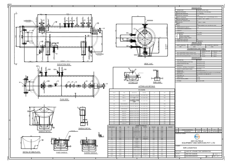 GAD for 3-Phase Test Separator | PDF | Mechanical Engineering ...