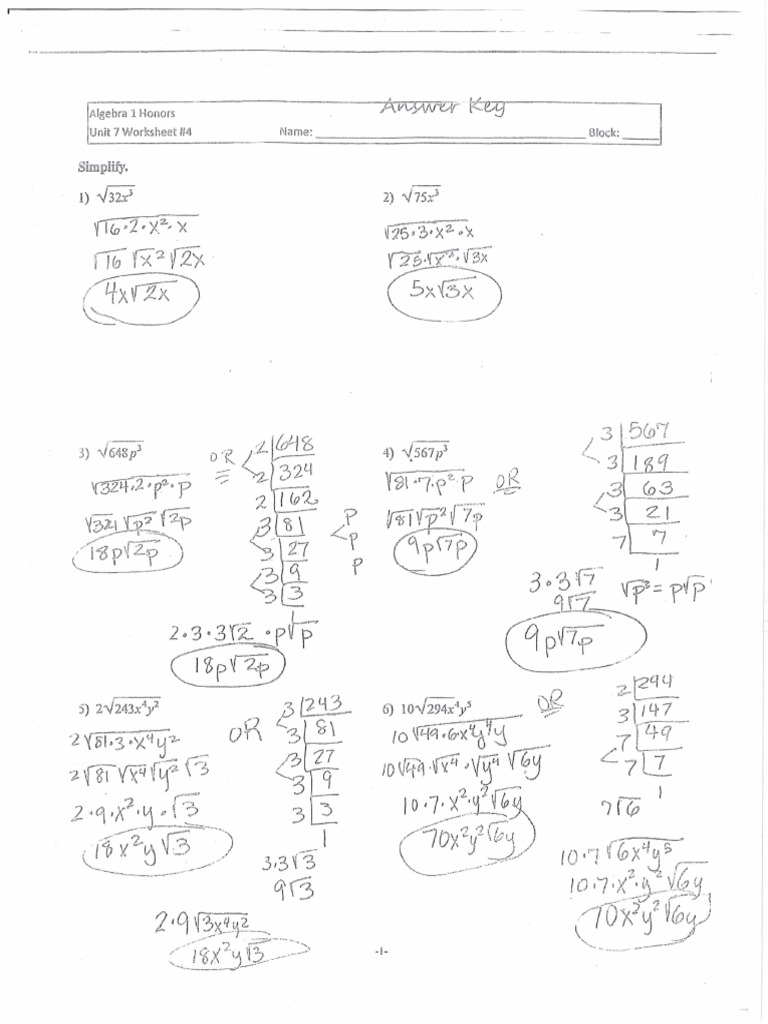 Lesson 4 Worksheet 4 Answer Key | PDF