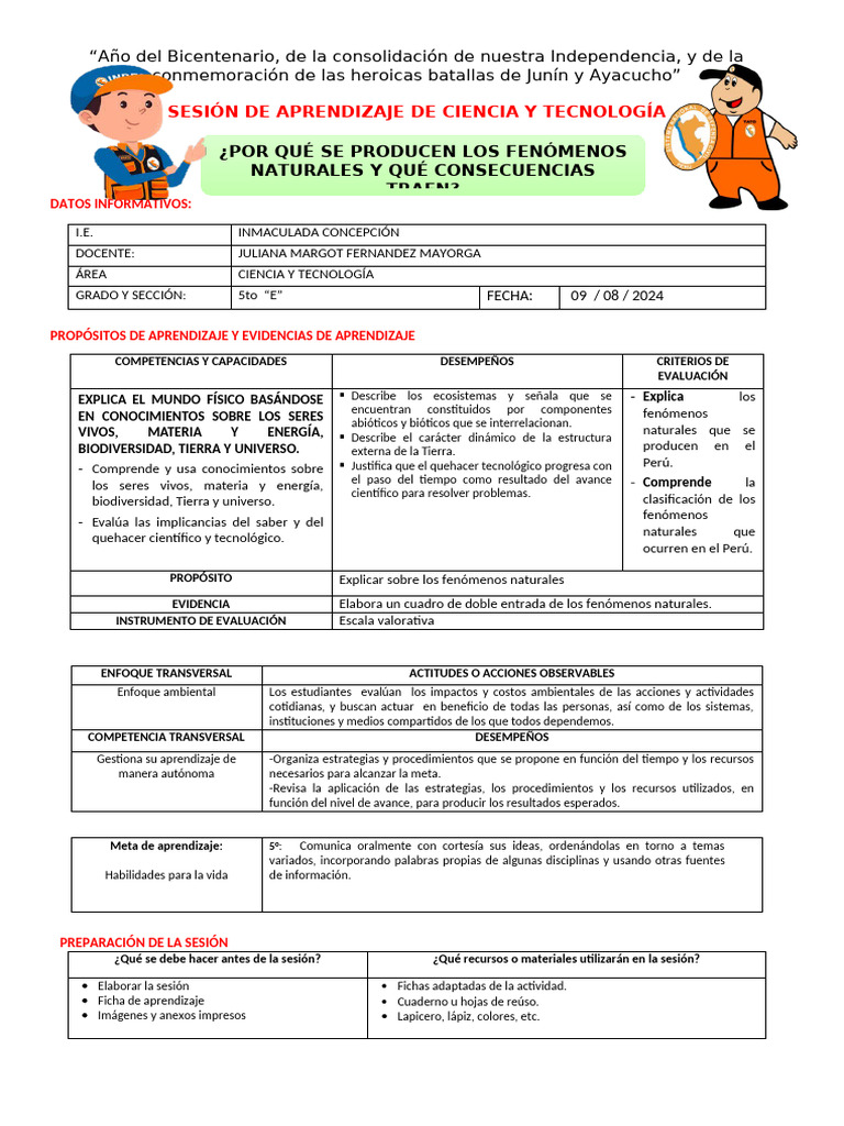 Sesion Ciencia Por Qué Se Producen Los Fenómenos Naturales y Qué ...