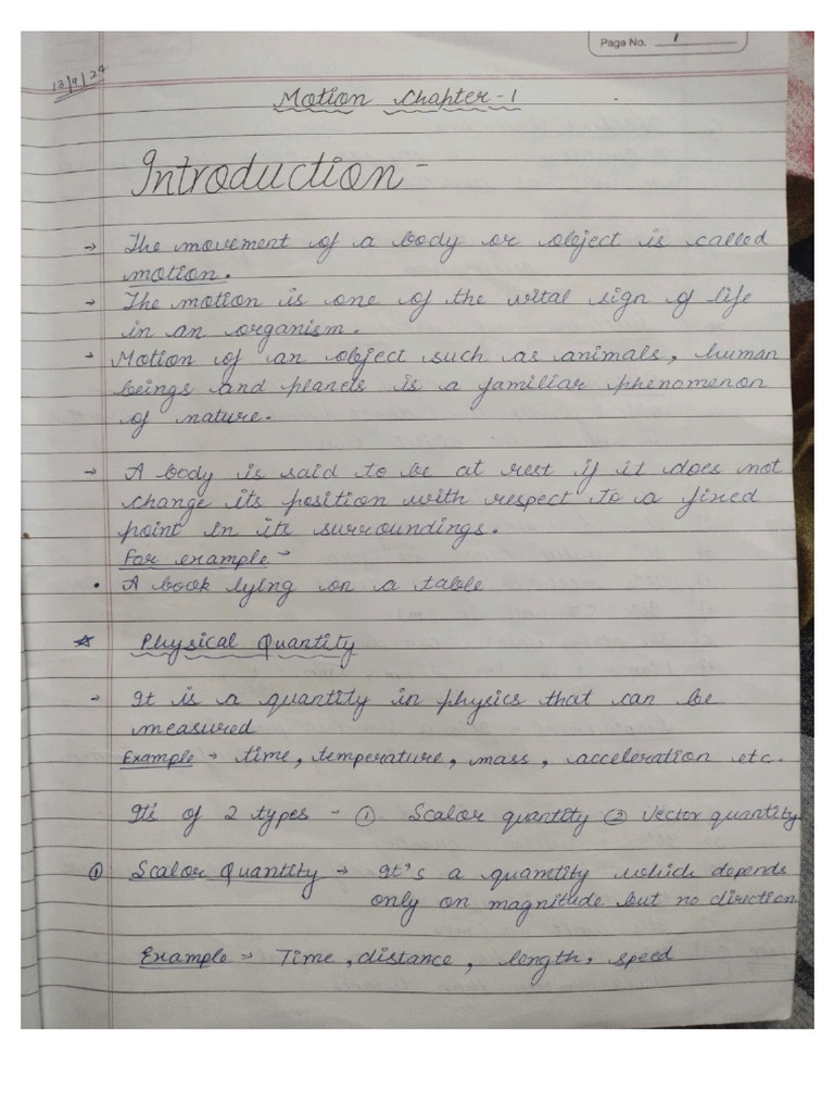 Science Chapter Motion | PDF