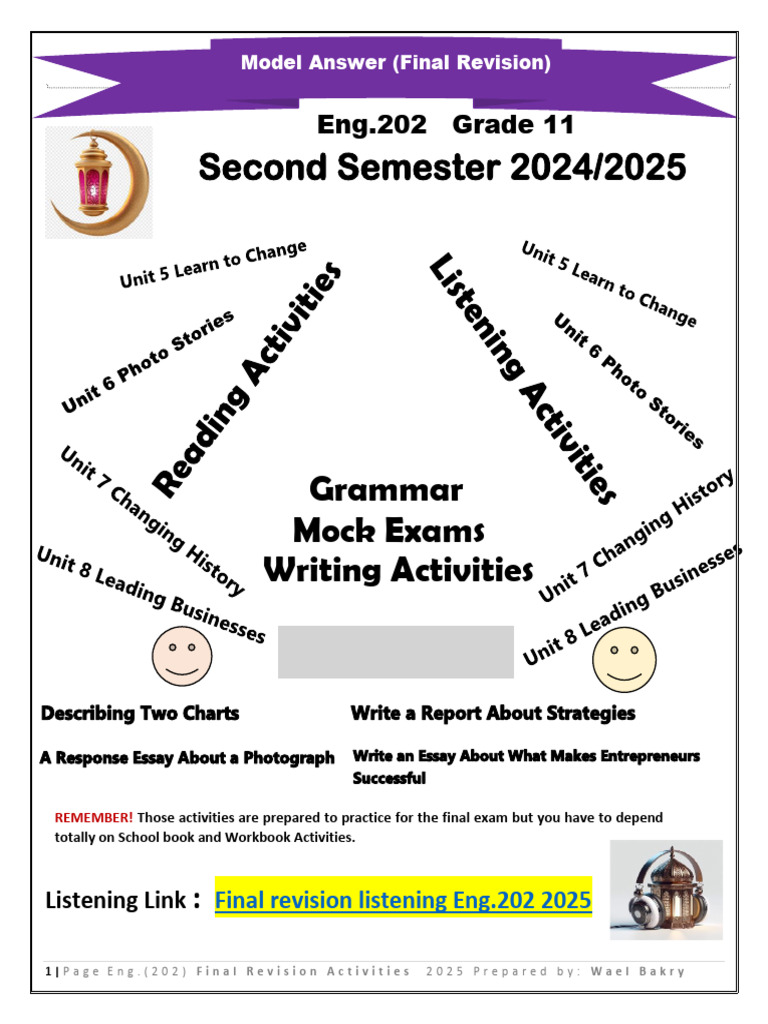 Eng.202 Final Revision 2025 Model Answer | PDF | Food Preservation | Foods