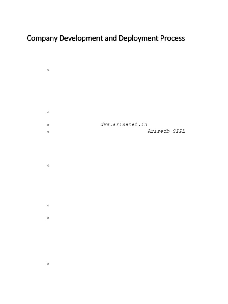 Company Page Development Process | PDF