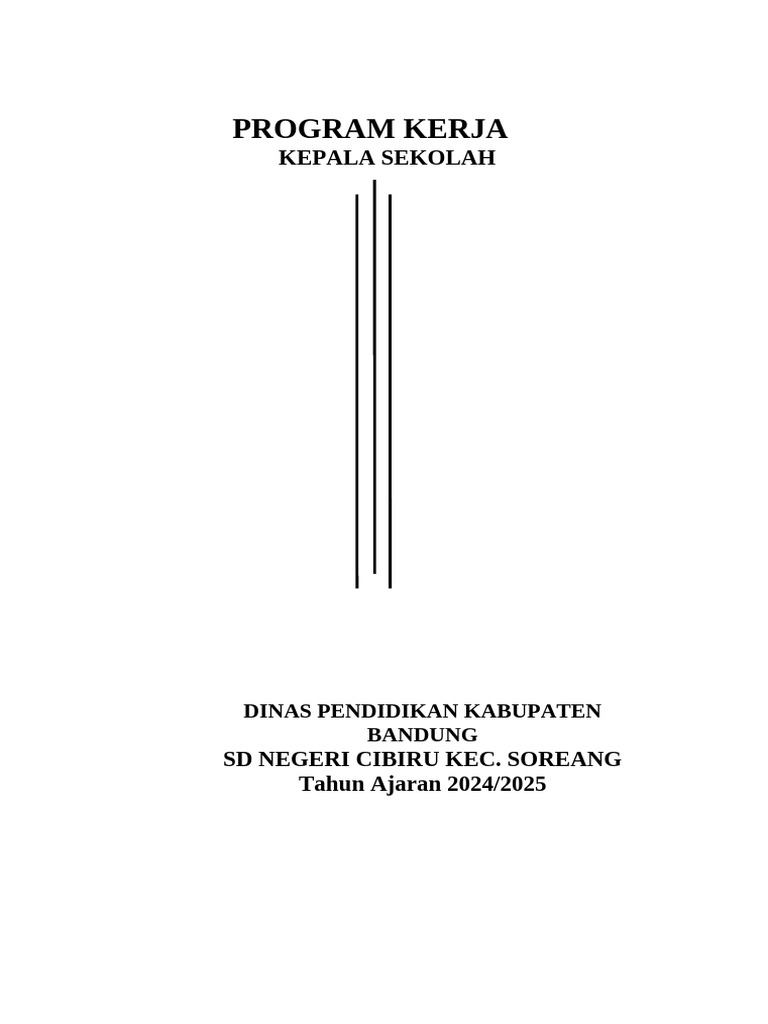 Program Kerja Kepala Sekolah SD Cibiru 2024 | PDF