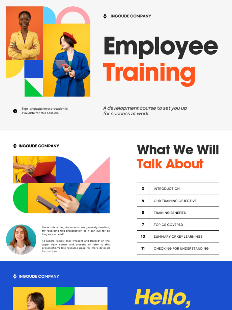 Colorful Geometric Employee Training Presentation | PDF | Cognition ...