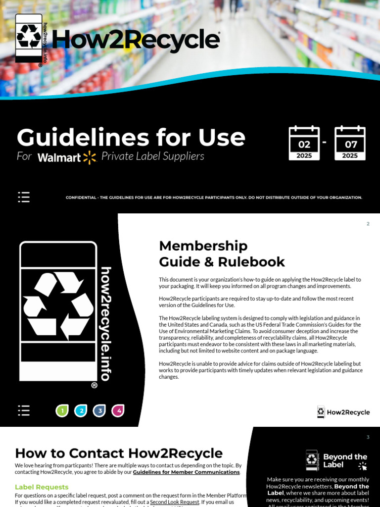 How2Recycle - GuidelinesforUse - WalmartPLS 2025-02 | PDF | Recycling ...
